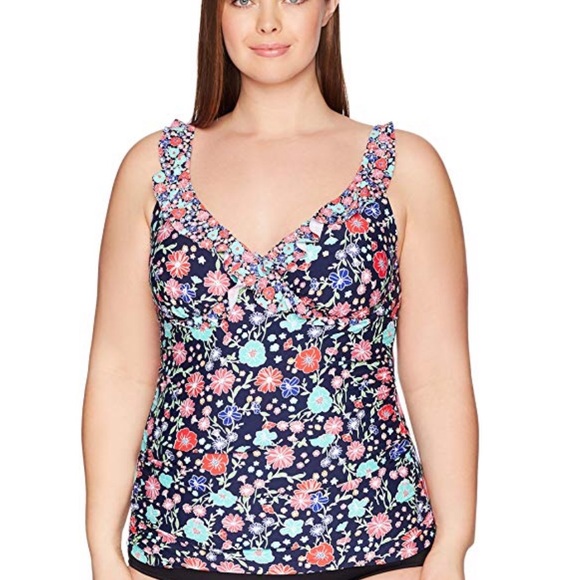 Anne Cole | Swim | Anne Cole Over The Shoulder Underwire Tankini Swim ...